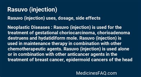 Rasuvo Injection Uses Dosage Side Effects Food Interaction And Faq
