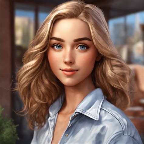 Lexica Cartoon Realistic Comic Portrait White American Girl