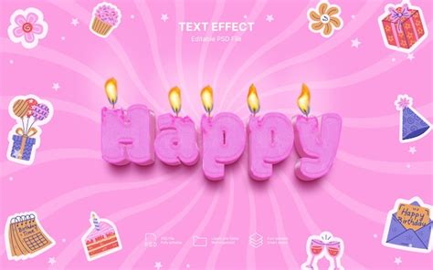 Premium Psd Candle Text Effect