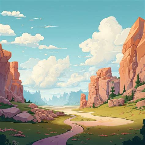Cartoon Valley Stock Illustrations 27966 Cartoon Valley Stock