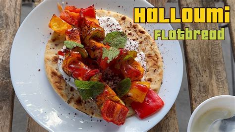 Halloumi On Flatbread Dining And Cooking