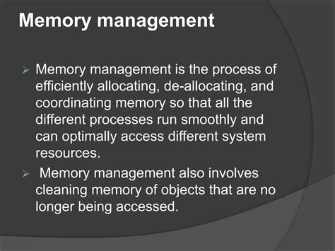 memory management in python pptx operating systems computer software and applications