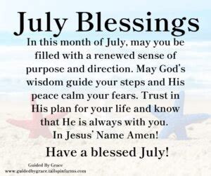July Blessings Guided By Grace