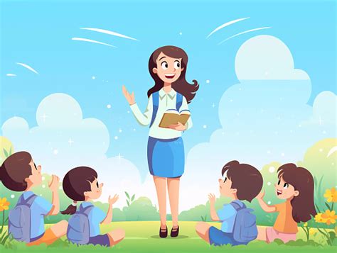 户外课堂卡通图课堂卡通卡通图大山谷图库