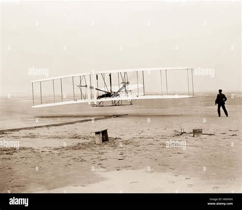 First Flight Of The Wright Brothers 120 Feet In 12 Seconds Kitty Hawk