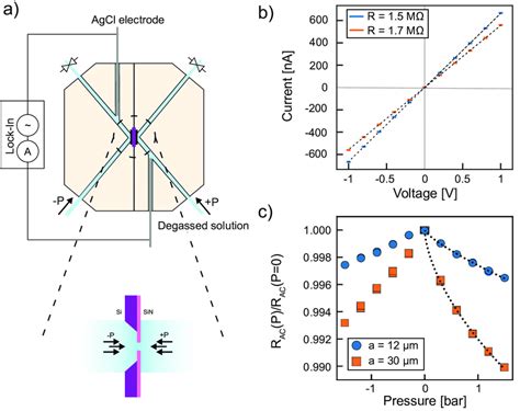 Application Of Pressure To Solid State Nanopores A Schematic In Side