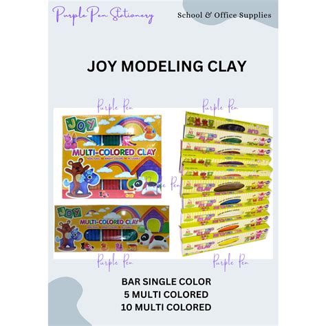 Joy Modeling Clay Bar Single Color 5multi Color 10 Multi Color 1pc Shopee Philippines