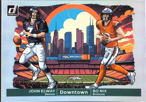 Bo Nix John Elway 14 Prices 2024 Panini Donruss Downtown