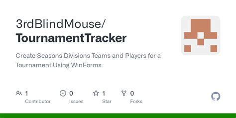 Github 3rdblindmousetournamenttracker Create Seasons Divisions Teams And Players For A