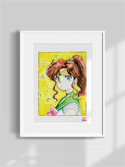 Sailor Jupiter Portrait Sailor Moon Series Watercolor Fan Art