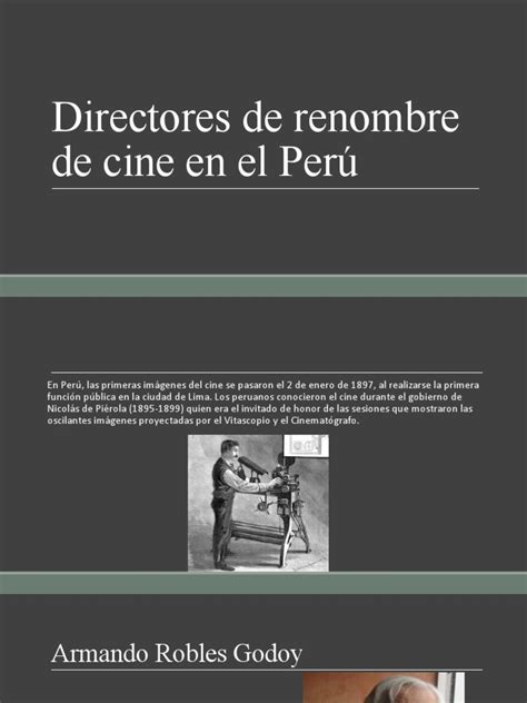 Directores Destacados Del Cine Peruano Pdf