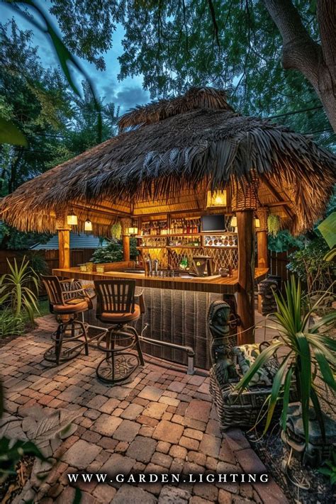 Backyard Roof Ideas Patio Outdoor Tiki Bar Backyard Backyard Bar