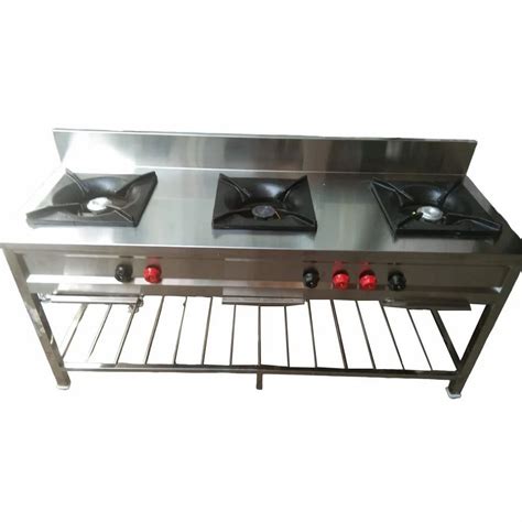 Stainless Steel 3 Burner Sizzler Pilot Range For Restaurant At ₹ 24000 In Ahmedabad