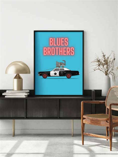 Blues Brothers Bluesmobile Poster Winter Museo