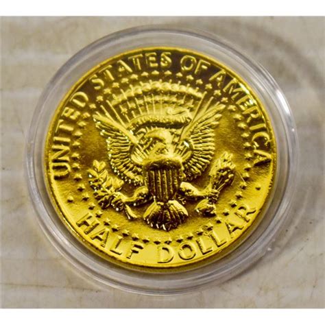 24kt Gold Plated Us Half Dollar 1981