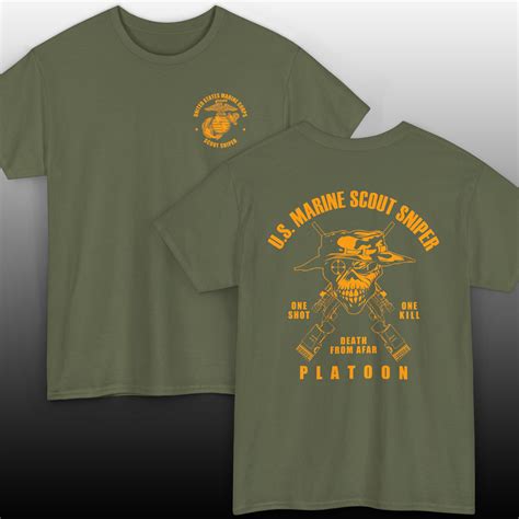 New Marine Scout Sniper Platoon T Shirt Hq Ebay