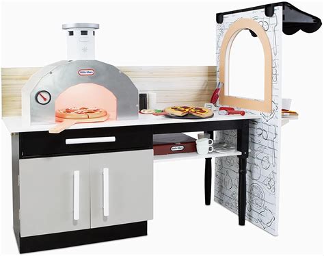 Little Tikes Real Wood Pizza Restaurant Wooden Play Kitchen