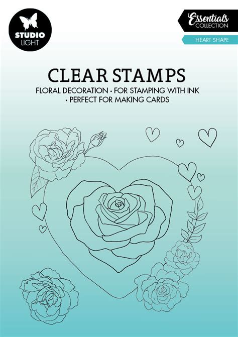 Sl Clear Stamp Heart Essentials 100x100x3mm 6 Pc Nr365