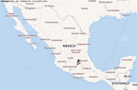 Mapa De Fábrica Concepción Mexico Latitud Y Longitud Mapas