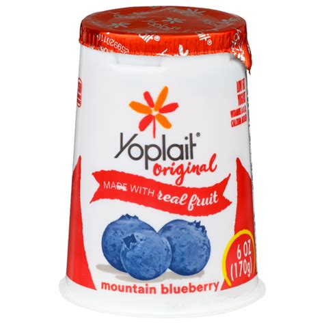 Yoplait Original Mountain Blueberry Yogurt 6 Ounce Brookshires