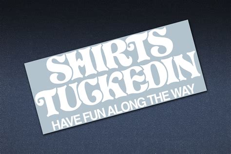 Shirtstuckedin Combined Logo Sticker Shirtstuckedin