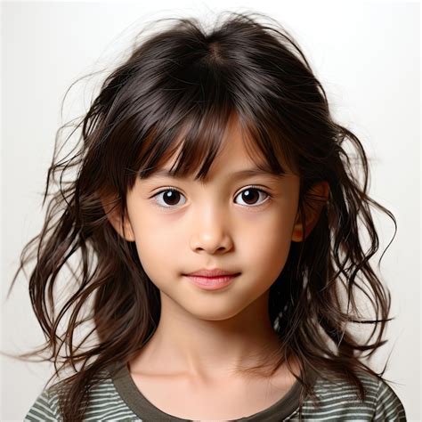 Premium Ai Image Gentle 6yearold Korean Girl With Soft Eyes