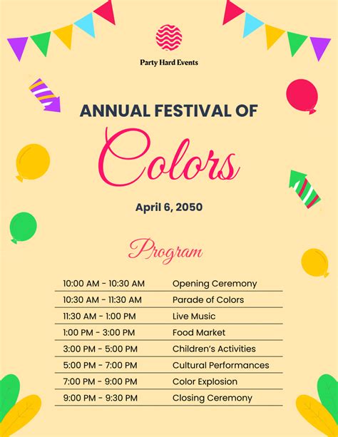 Free Banquet Program Template To Edit Online