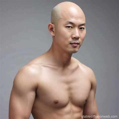 Attractive Bald Asian Male Stable Diffusion Online