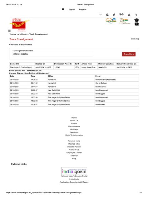 Track Consignment Report Of Shasvat 1 Pdf
