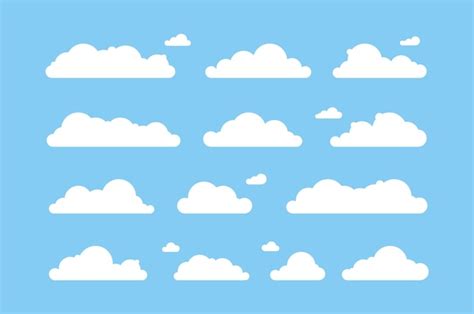 Premium Vector Cloud Illustration Set Of Clouds Flat Illustration Cartoon Style Vector