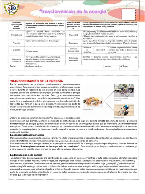 Transformaciones Energéticas Cotidianas Pdf Calor Motores