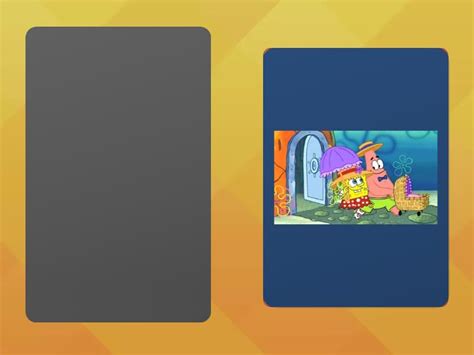 Spongebob Present Continuous Speaking Cards