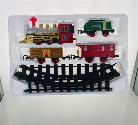 Deluxe Christmas 14 Pcs Train Set Realistic Sounds And Light Carriages
