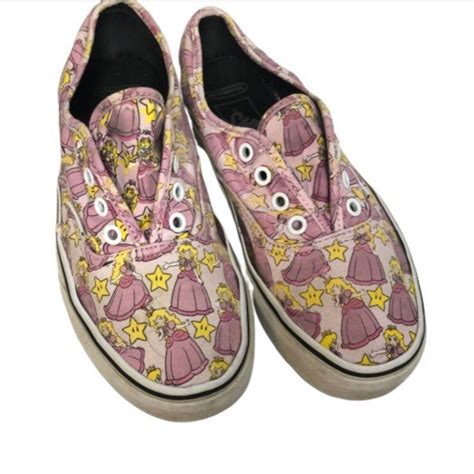 Vans X Nintendo Princess Peach Shoes W7 On Mercari Peach Shoes
