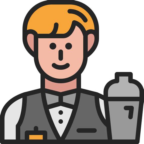 Bartender Generic Color Lineal Color Icon