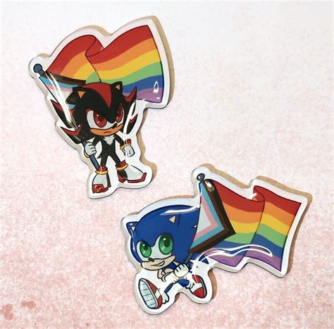 Pride Sonic Shadow Fridge Magnets Sonic The Hedgehog Acrylic Fridge