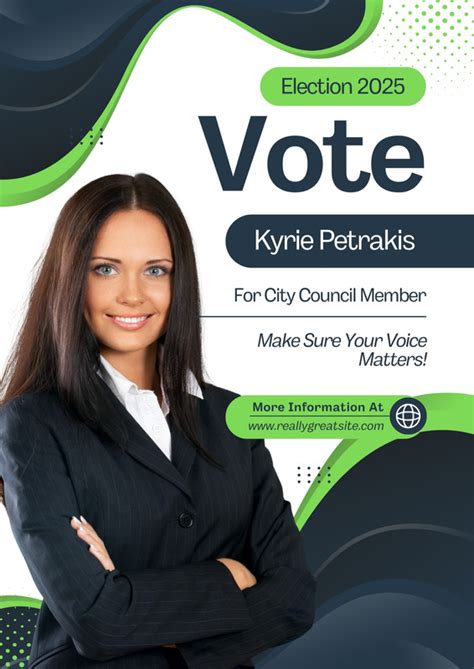 Page 2 Free Printable Customizable Election Poster Templates Canva