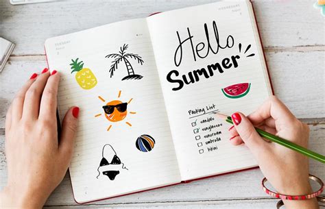 Woman Writing Packing List For Summer Vacation Free Photo 423922