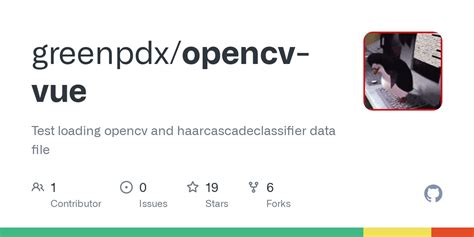 Github Greenpdx Opencv Vue Test Loading Opencv And Haarcascadeclassifier Data File