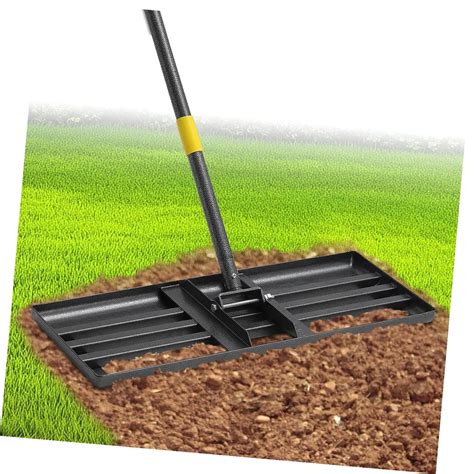 Hyke Extra Wide 27 Leveling Rake For Lawn Care 60in Extendable Metal