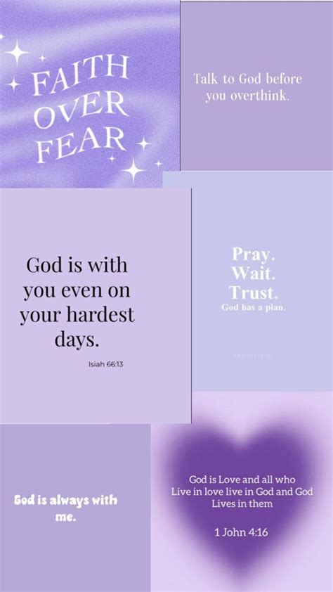 Purple Christian Wallpaper God Is With You