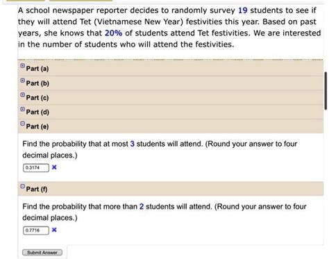 solved a school newspaper reporter decides to randomly survey 19