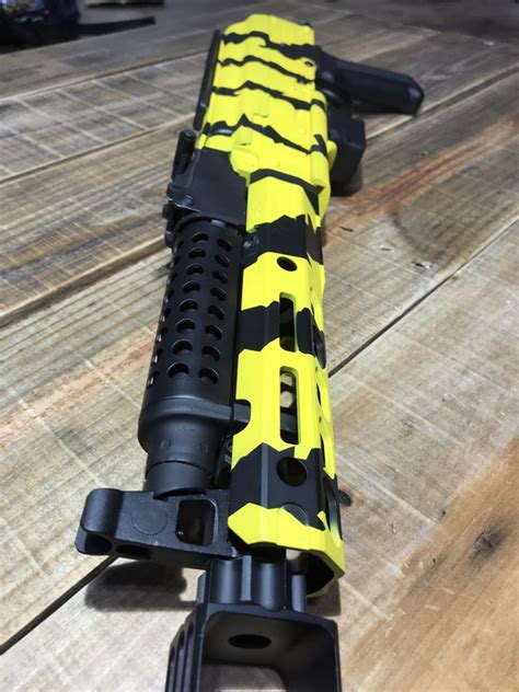 Draco Cerakoted Using Electric Yellow And Graphite Black Cerakote