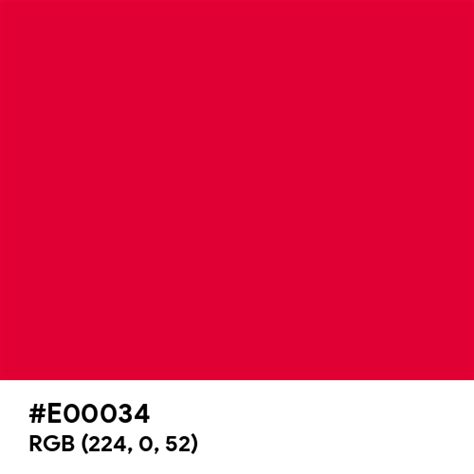 Ymca Red Color Hex Code Is E00034