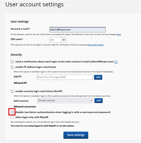 Activate And Deactivate Two Factor Authentication Forpsi