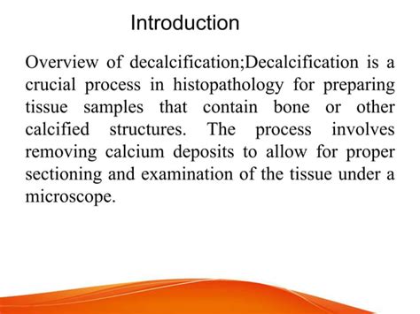 Decalcification In Histopathology Pptx