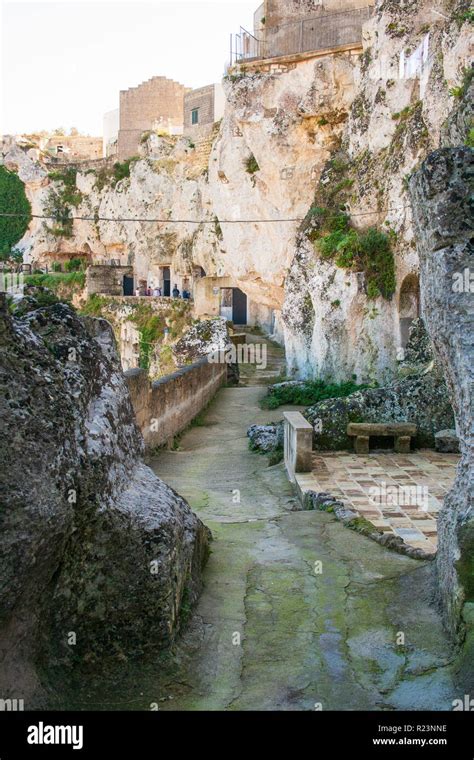 Caves At Sassi Or Stones Of Matera European Capital Of Culture 2019 Basilicata Italy Stock
