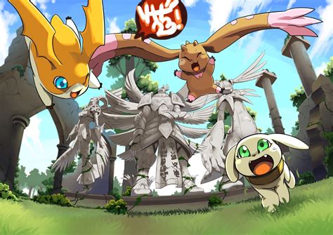Patamon Lopmon Plotmon Ofanimon Seraphimon And 2 More Digimon