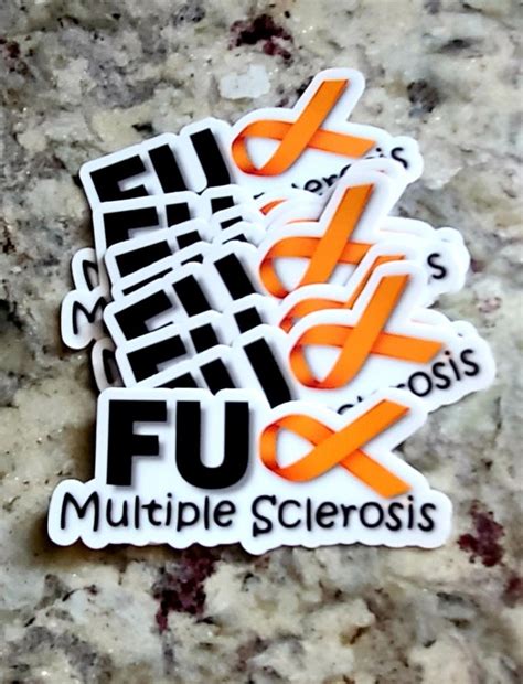 Multiple Sclerosis Sticker Helmetlaptopbumper Two Sizes Etsy