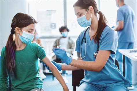 Immunization Prevention Procedure Concept Closeup Of Teenage Patient